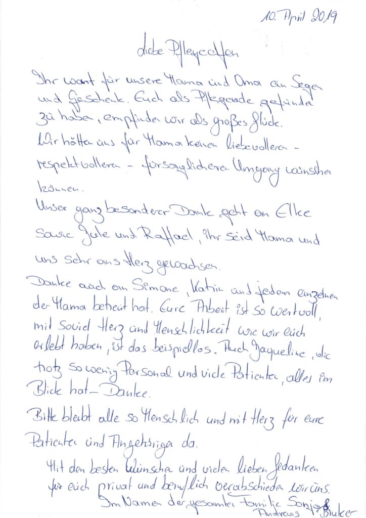 Vielen Dank – Pflege Elfen Vielen Dank – Pflege Elfen